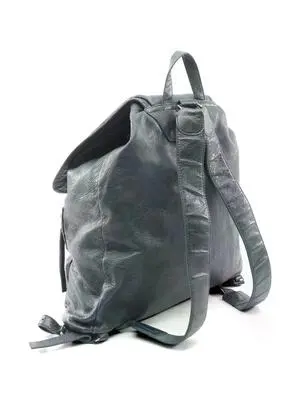 Balenciaga Traveler Leather Backpack - Blue