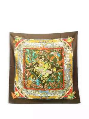Hermès 2000s Tropiques Laurence Bourthoumieux Silk Scarf