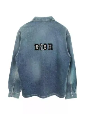 Dior X Kenny Scharf 2010s Logo-patch Denim Jacket - Blue