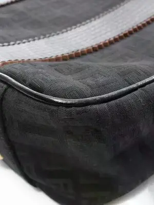 Fendi Zucchino Leather-trim Tote Bag