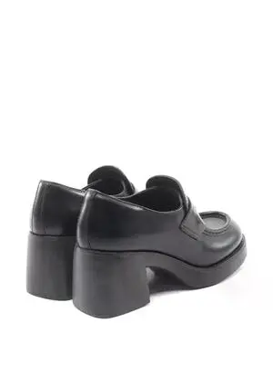 Miu Miu Leather Loafers With Gold-tone Coin Detail