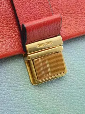 Miu Miu Madras Leather Handbag