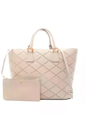 Prada 2000s Perforated Leather Tote Bag