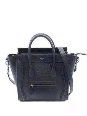 Celine Nano Luggage Two-way Leather Tote Bag - Black