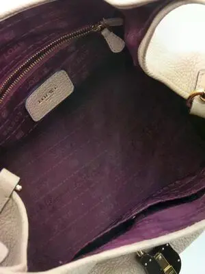Loewe Callier Padlock Handbag - Neutrals