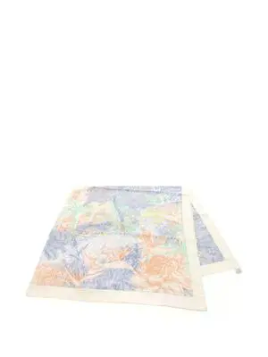 Hermès Carréjean Carres Faubourg Tropical Cashmere Scarf - Neutrals