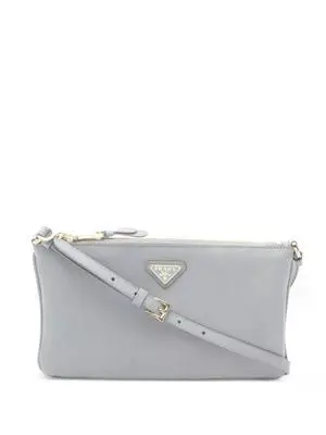 Prada Leather Shoulder Bag - Grey