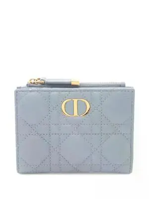 Dior 2010s Caro Dahila Canage Bi-fold Wallet - Blue