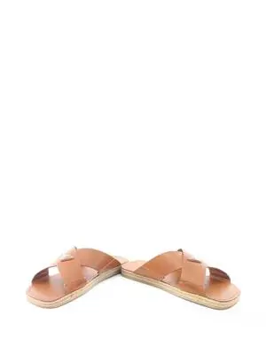 Prada Crisscross Triangle-logo Sandals