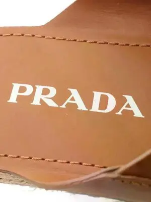 Prada Crisscross Triangle-logo Sandals