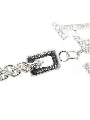 LOUIS VUITTON 18k White Gold Diamond Initials Pendant Necklace