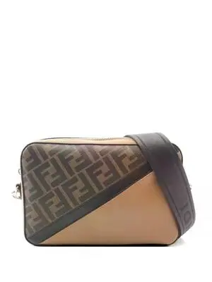 Fendi Zucca Diagonal Camera Shoulder Bag - Brown