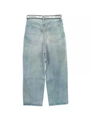Balenciaga Logo Waist Baggy Jeans