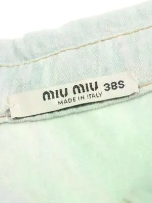 Miu Miu Lace-trimmed Denim Dress