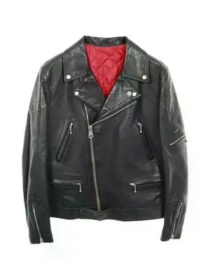 Yohji Yamamoto Leather Asymmetrical Zip Jacket