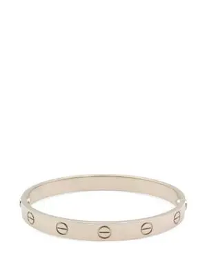 Cartier 18k White Gold Love Screw-detail Bracelet