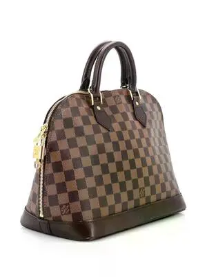 LOUIS VUITTON Vintage Alma Handbag Damier Pm Satchel - Brown
