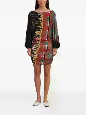 Etro Paisley Print Batwing Sleeve Dress