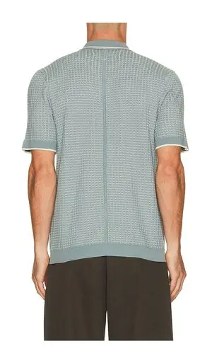 Rag & Bone Harvey Rib Polo In Grey - Steel