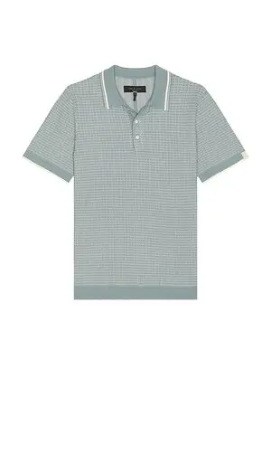 Rag & Bone Harvey Rib Polo In Grey - Steel