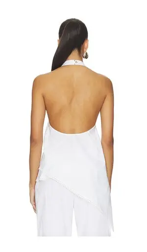 L'academie Marithe Halterneck Poplin Top