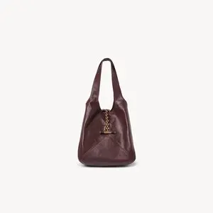 Chloé Chloé Small Balloon Bag In Grained Leather Grenat