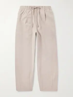 STORY MFG. Geo Wide-leg Organic Cotton-jersey Sweatpants - Gray