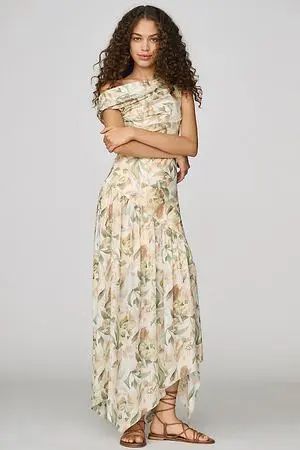 ELLIATT Thalia Off-shoulder Mesh Midi Dress