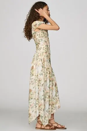 ELLIATT Thalia Off-shoulder Mesh Midi Dress