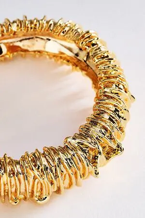 Anthropologie Textured Statement Cuff Bracelet - Gold