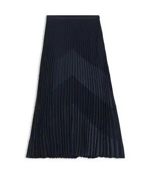 BOSS Plissé Satin Skirt With Chevron Pattern