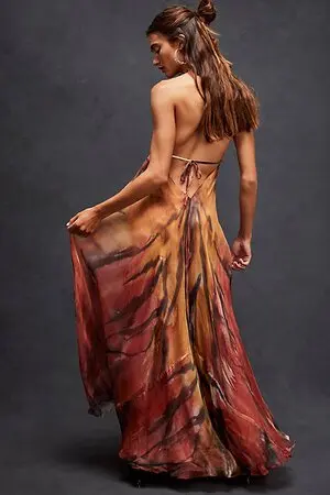 CECILIA DE BUCOURT Chains Maxi Dress - Sunset Pink