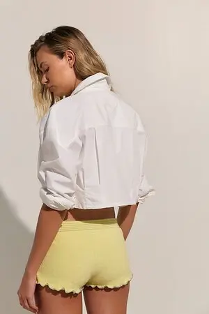 Free People Textured Terry Shorts - Chardonnay