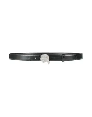 Karl Lagerfeld Leather Belt With Appliqués And Crystals
