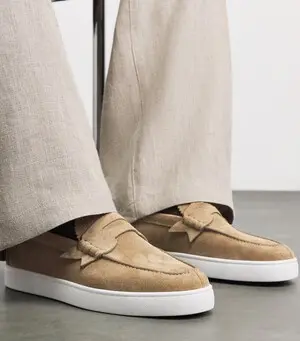 CHRISTIAN LOUBOUTIN The Harold I Suede Loafers - Beige