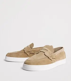 CHRISTIAN LOUBOUTIN The Harold I Suede Loafers - Beige