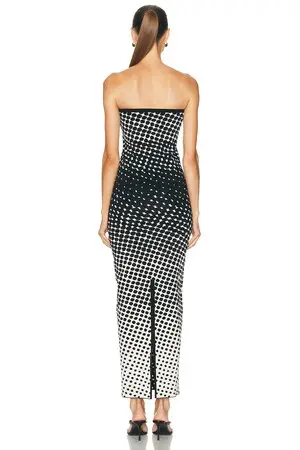 Christopher John Rogers Printed Strapless Gown