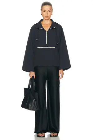 Donni. Nylon Anorak Jacket With Half Zip Closure
