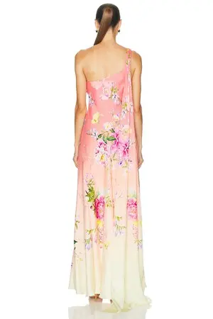 Hemant & Nandita Avya Sash One Shoulder Dress - Multi