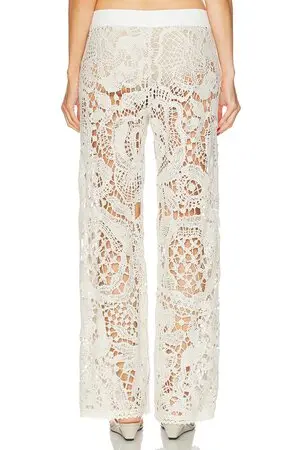 SIEDRES Leane Crochet Knit Lace-up Pant