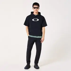 Oakley Enhance Qd Fleece Short Sleeve Hooded Pullover - Black
