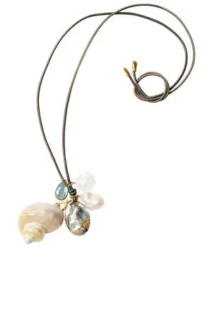 Chan Luu Mixed Media Shell Pendant Necklace