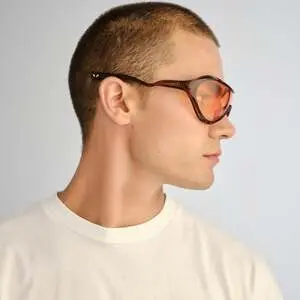 Le Specs Iris Oversized Wrap-around Sunglasses - Cocoa