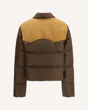 Miu Miu Logo Hooded Puffer Jacket