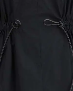 Max Mara Pedaggi Midi Dress In Cotton Poplin - Black