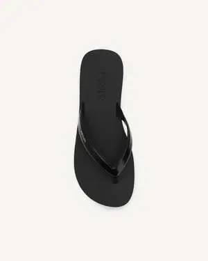 Prada Leather Thong Sandals - Black
