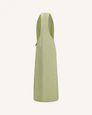 Max Mara Sportmax Dolmen Maxi Dress With Halter Neckline And Slits
