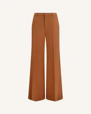 Chloé High-waisted Flared Cotton Pants
