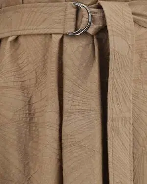 Brunello Cucinelli Midi Dress With Floral Motif - Beige
