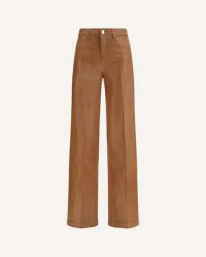 L'Agence Clayton Coated Wide Leg Jeans